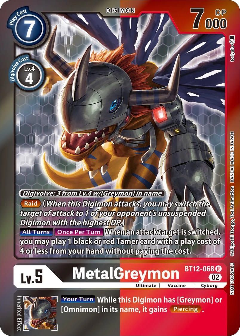 BT12-068 MetalGreymon (Alternative Art) | Guild Dreams
