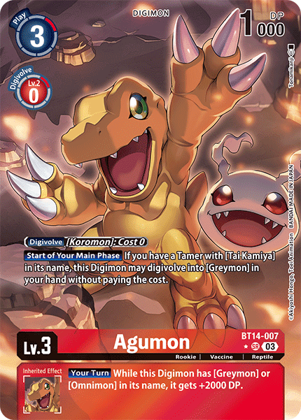 BT14-007 Agumon (Alternative Art) | Guild Dreams