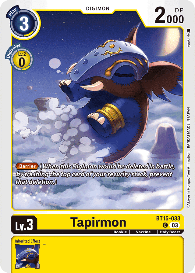 BT15-033 Tapirmon | Guild Dreams