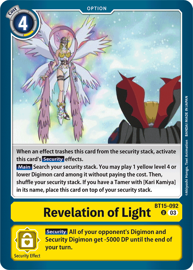 BT15-092 Revelation of Light | Guild Dreams