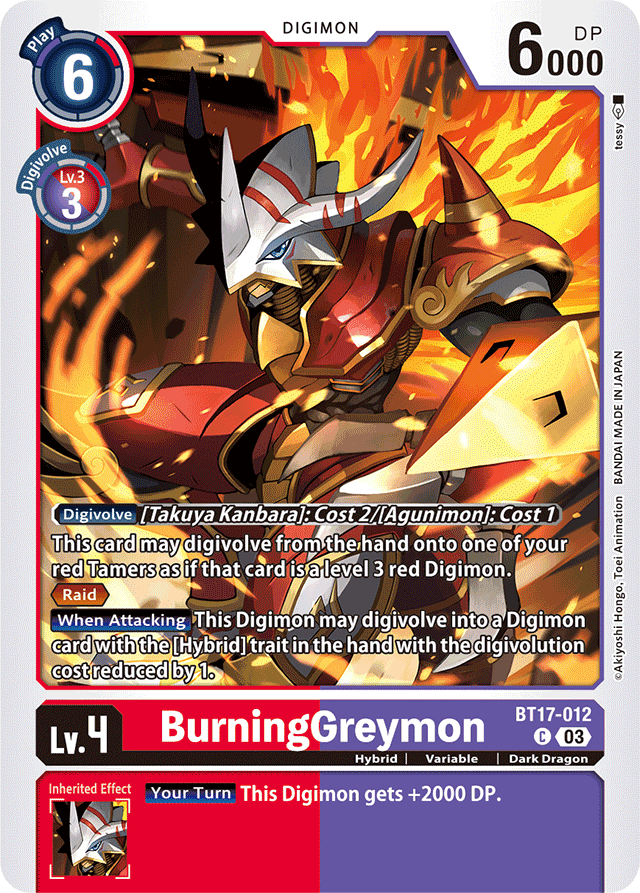 BT17-012 BurningGreymon | Guild Dreams