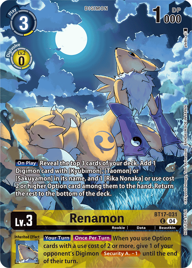 BT17-031 Renamon (Alternative Art - EX8) | Guild Dreams