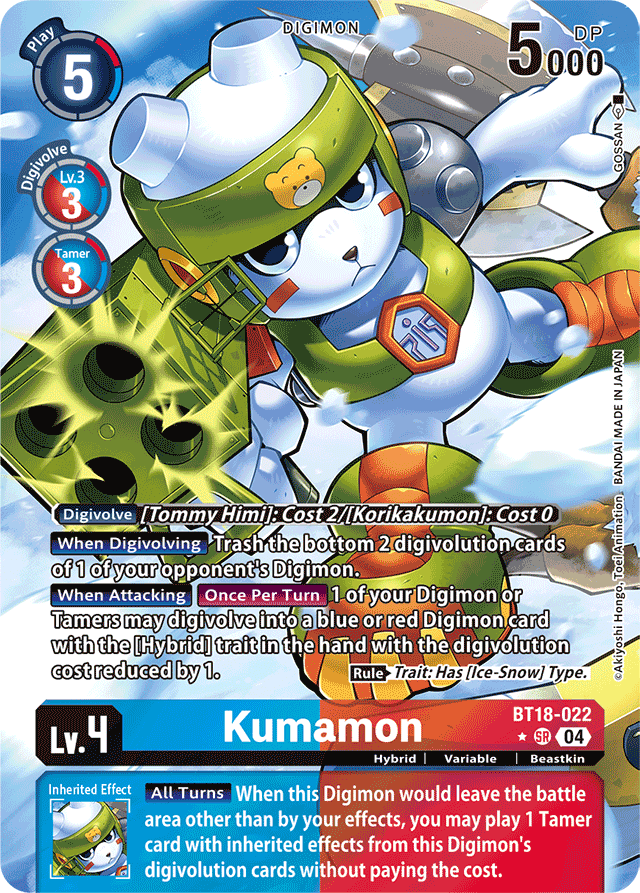 BT18-022 Kumamon (Alternative Art) | Guild Dreams