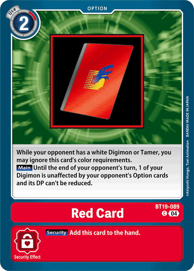 BT19-089 Red Card | Guild Dreams