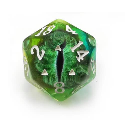 Dado D20 Caras: Ojo de Dragon - Verde | Guild Dreams