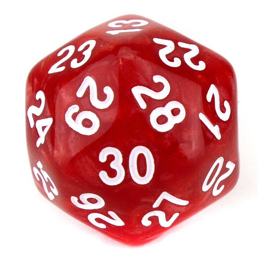 Dado D30 Caras: Opaco - Rojo | Guild Dreams