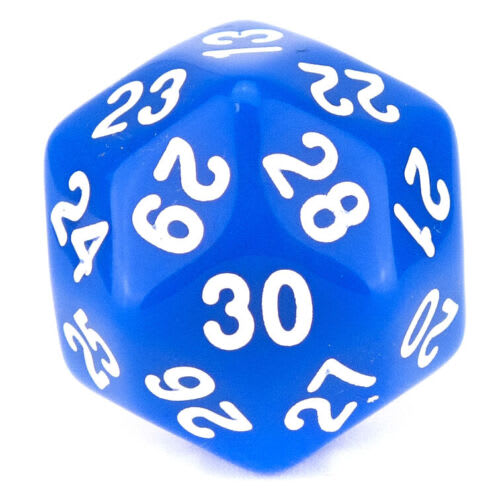 Dado D30 Caras: Opaco - Azul | Guild Dreams