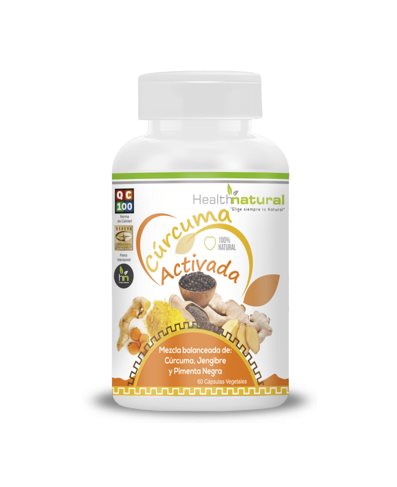 Curcuma Activada Health Natural 90 cap/ 500mg | Cábala Bioalmacén