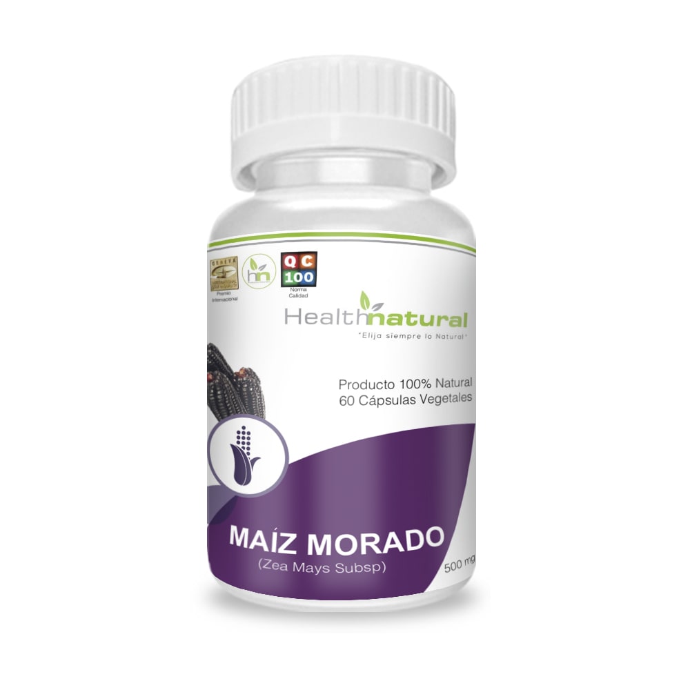 Maíz morado capsulas Health Natural 500mg | Cábala Bioalmacén