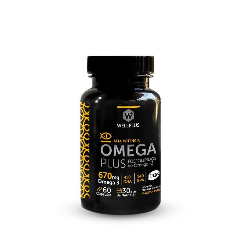 Omega plus 60 cap WellPlus 670mg | Cábala Bioalmacén