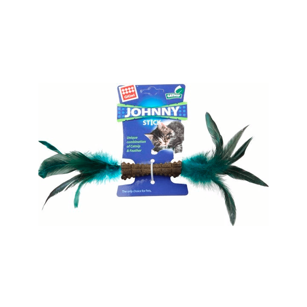 GIGwi Johnny Stick c/Dos Lados Pluma Natural | Berlin Happy | Pet Shop