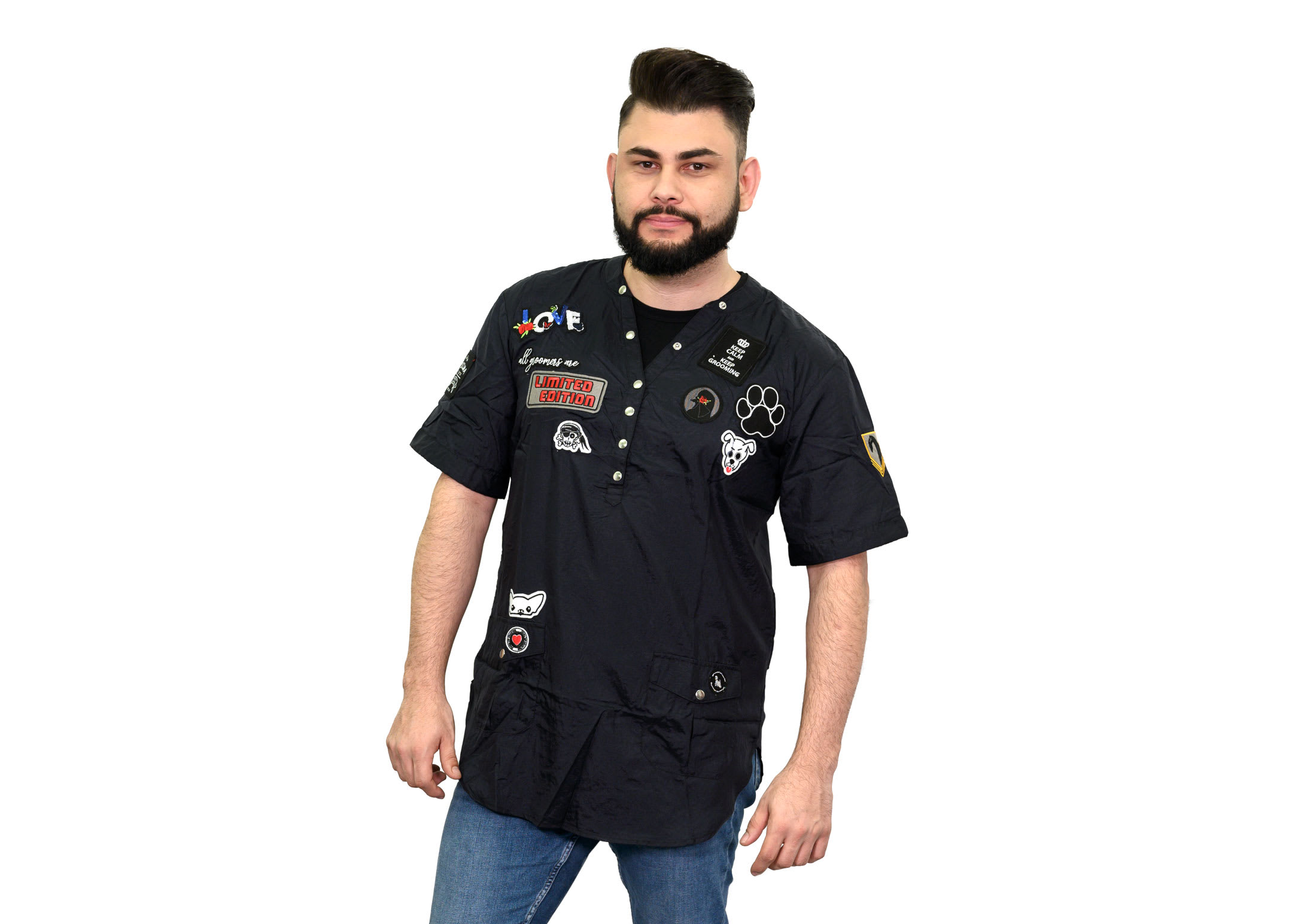 Chaqueta de Peluquería Tikima Figarino BLACK | FULLPET | Todo ...