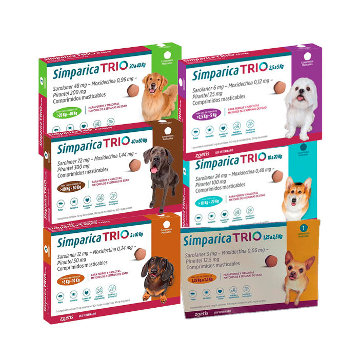 Simparica Trio 1 Comprimido | Farmacia Veterinaria My Pets Oquiz