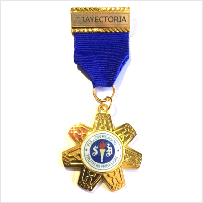 MEDALLA SOLAPA AZUL | CENTROMARCO | Trofeos & Deportes