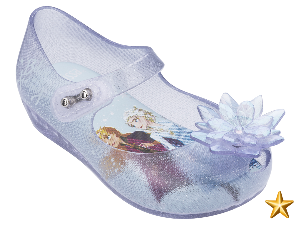 MINI MELISSA ULTRAGIRL + FROZEN BB GLASS GLITTER/BLUE TALLA 7 US | Melissa