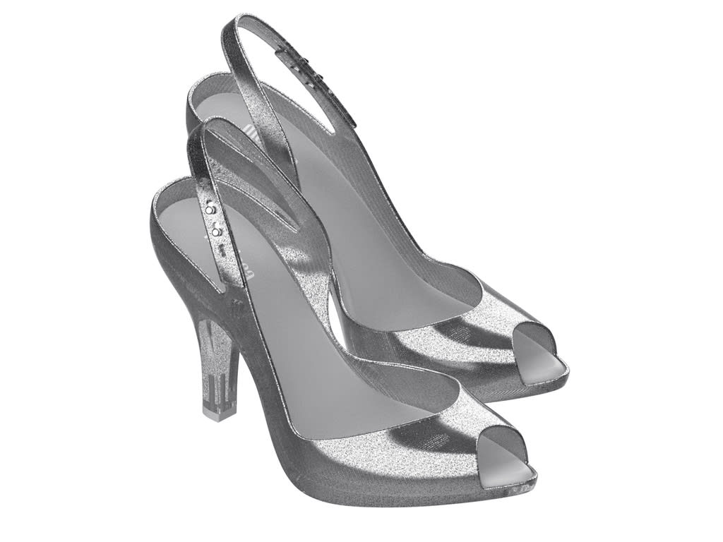 MELISSA LADY DRAGON II AD PLATA GLITTER TALLA 8 USA | Melissa