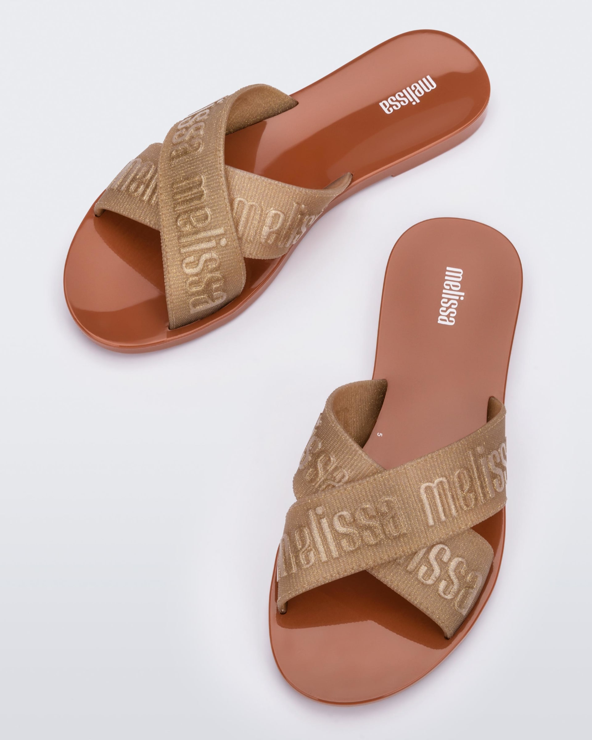 MELISSA M LOVER SLIDE AD MARRON/ORO | Melissa