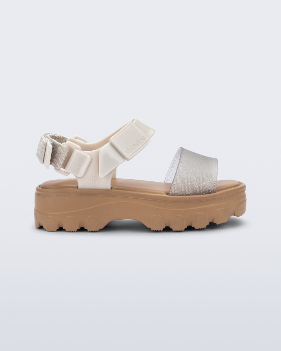 MINI MELISSA KICK OFF SANDAL INF BEIGE/GLITTER | Melissa