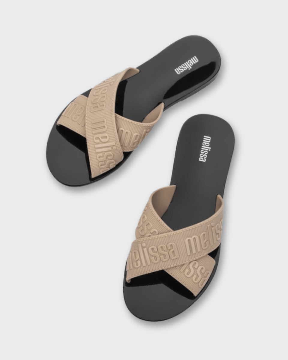 MELISSA M LOVER SLIDE AD BEIGE/NEGRO | Melissa