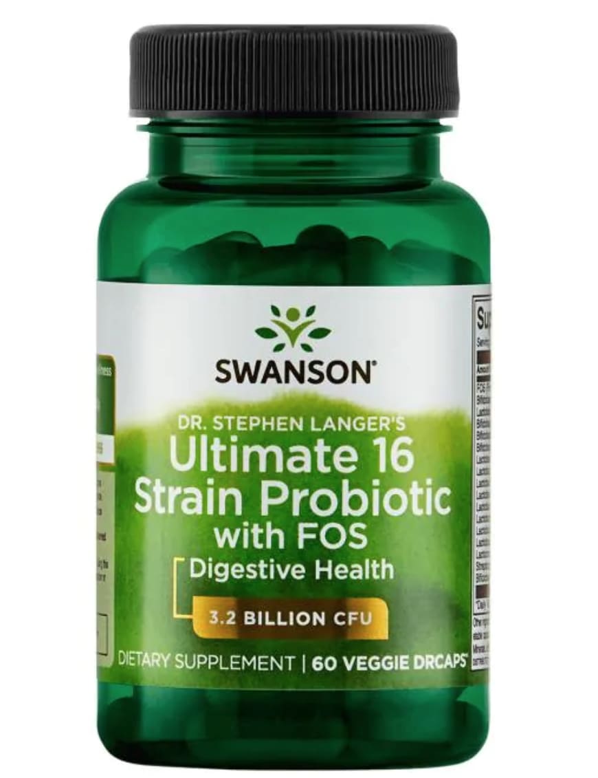 ULTIMATE 16 STRAIN PROBIOTIC WITH FOS 60 CAPS SWANSON | Nutrapunto