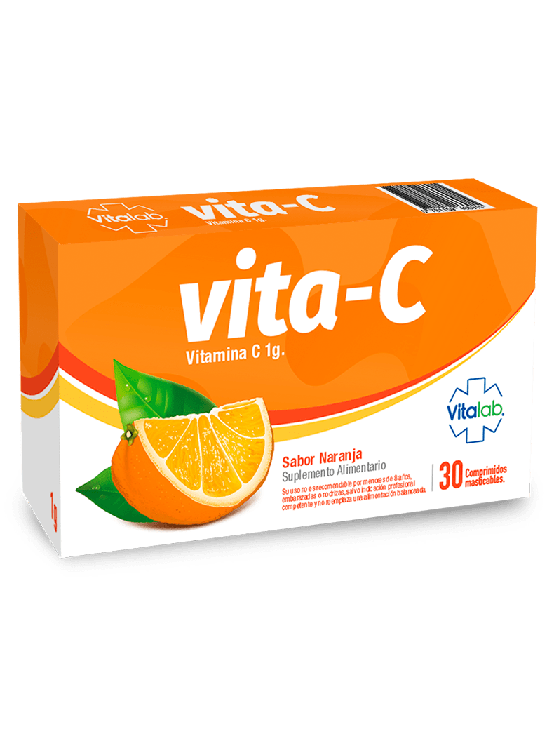 VITAMINA C 1GR MASTICABLE 30COMP VITALAB | Nutrapunto