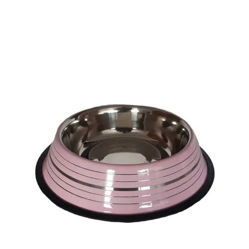 Plato Para Perro Acero Inoxidable con diseño de líneas | Farmacia ...