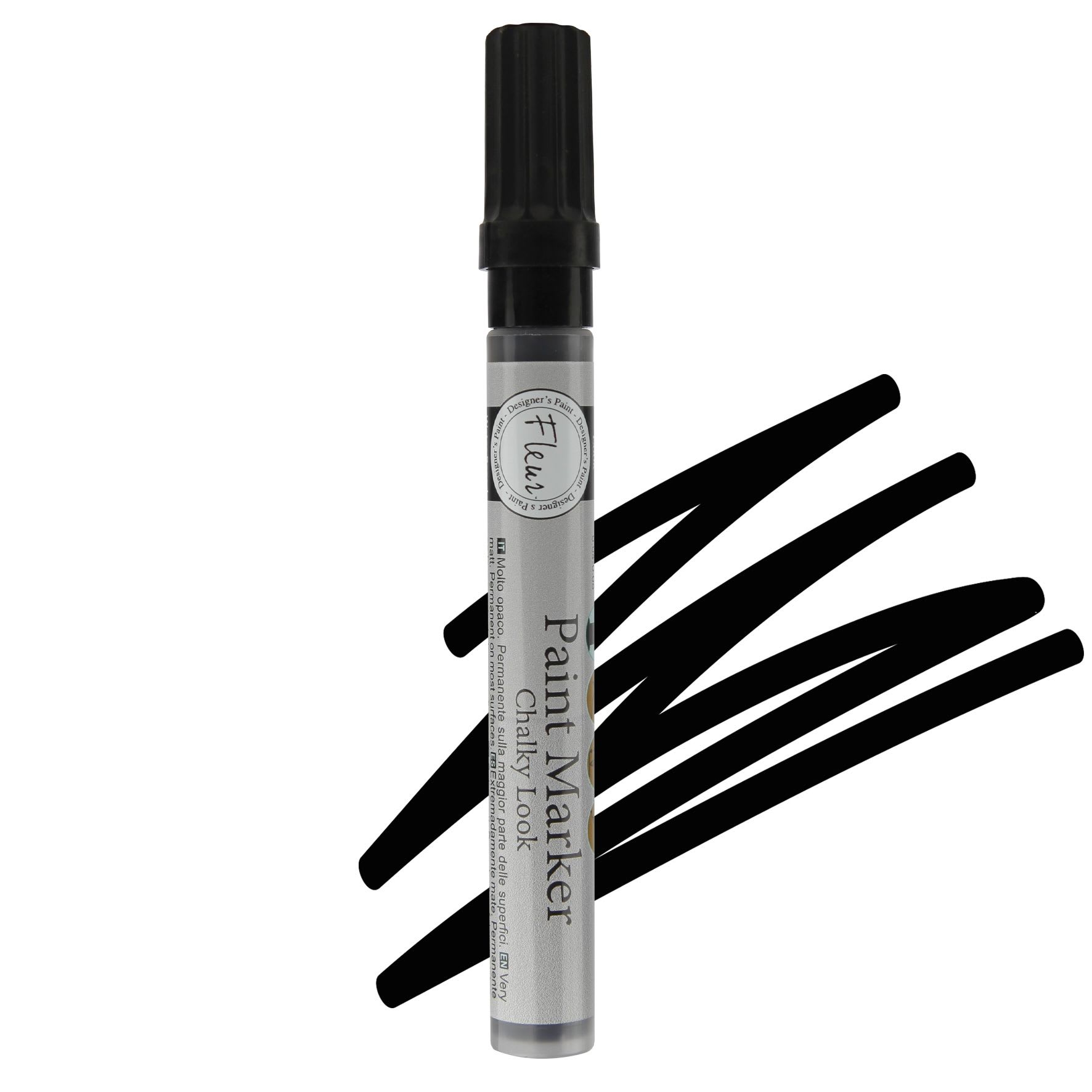 PAINT MARKER BLACK PUNTA FINA | Fleur Designer´s Paint
