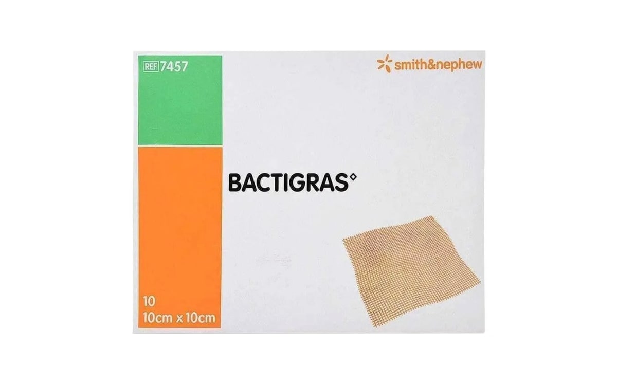 Bactigras Gasa Parafinada 10 x 10 cm | Importadora Biocare Ltda.