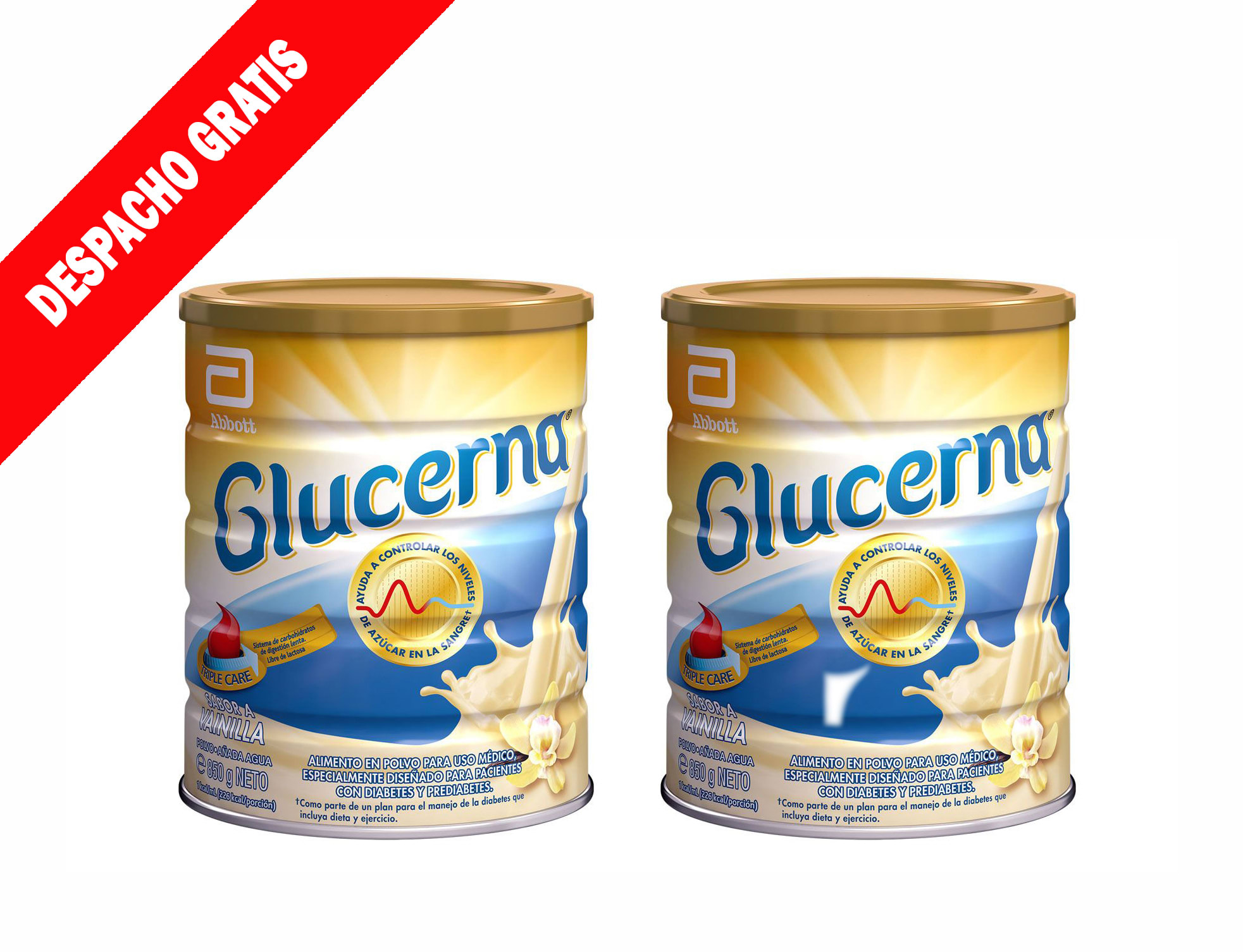 Glucerna Vainilla 850 g Pack x2 ud | Importadora Biocare Ltda.
