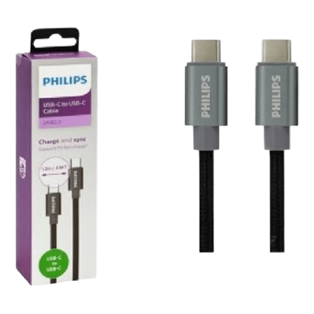 Cable Philips USB-C a USB-C USB 2.0 1.2MT | Casa de la Carcasa