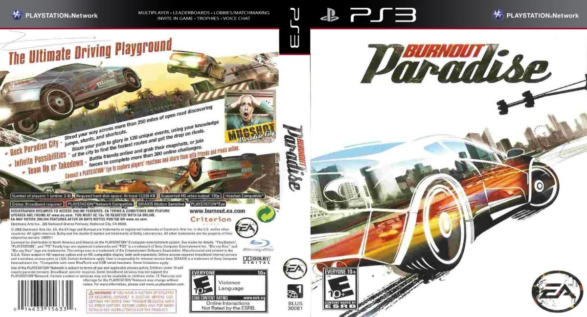 Burtnout Paradise Ps3 | MELITRONICS Zona Gamer