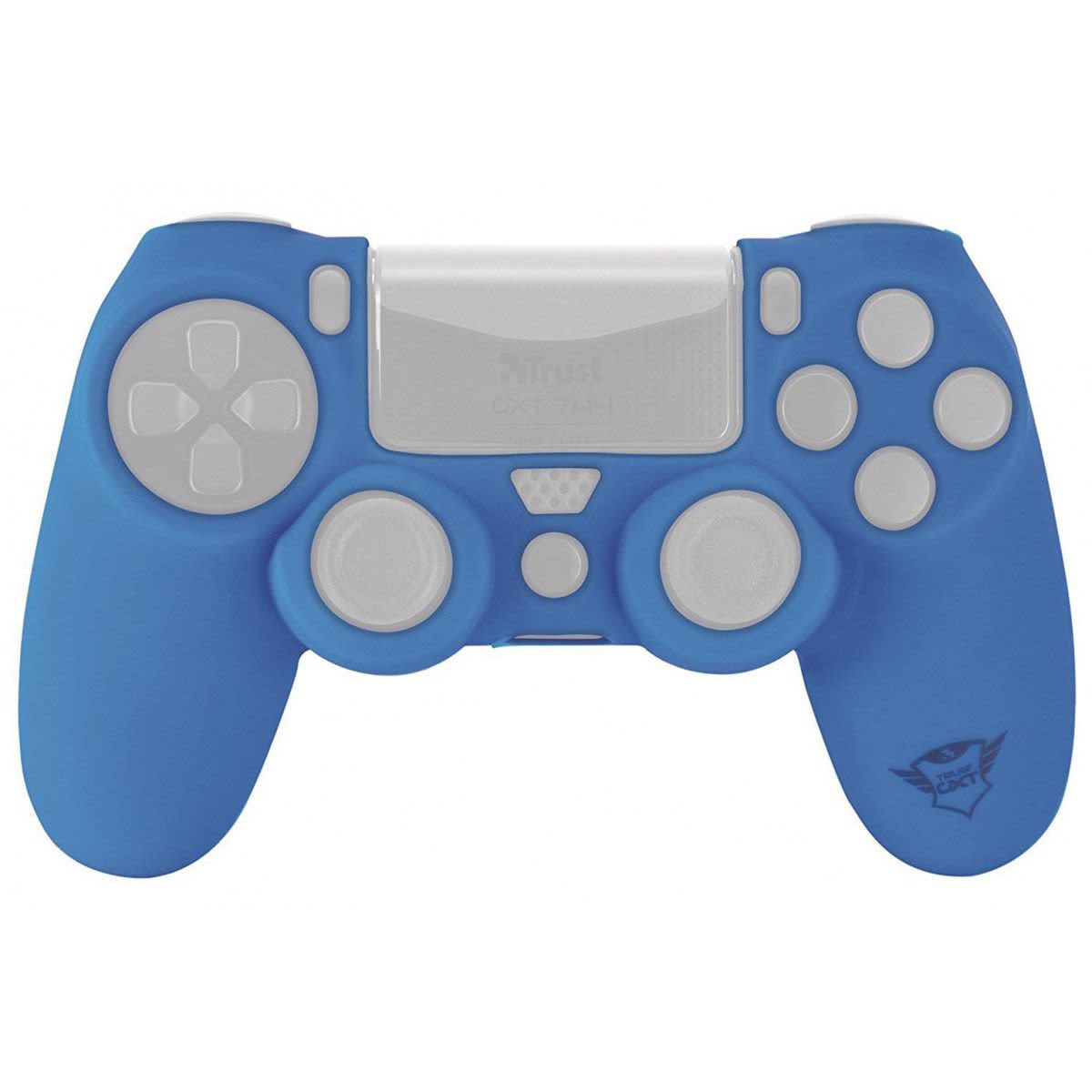 SKIN PS4 TRANSPARENTE TRUST COLOR AZUL | MELITRONICS Zona Gamer