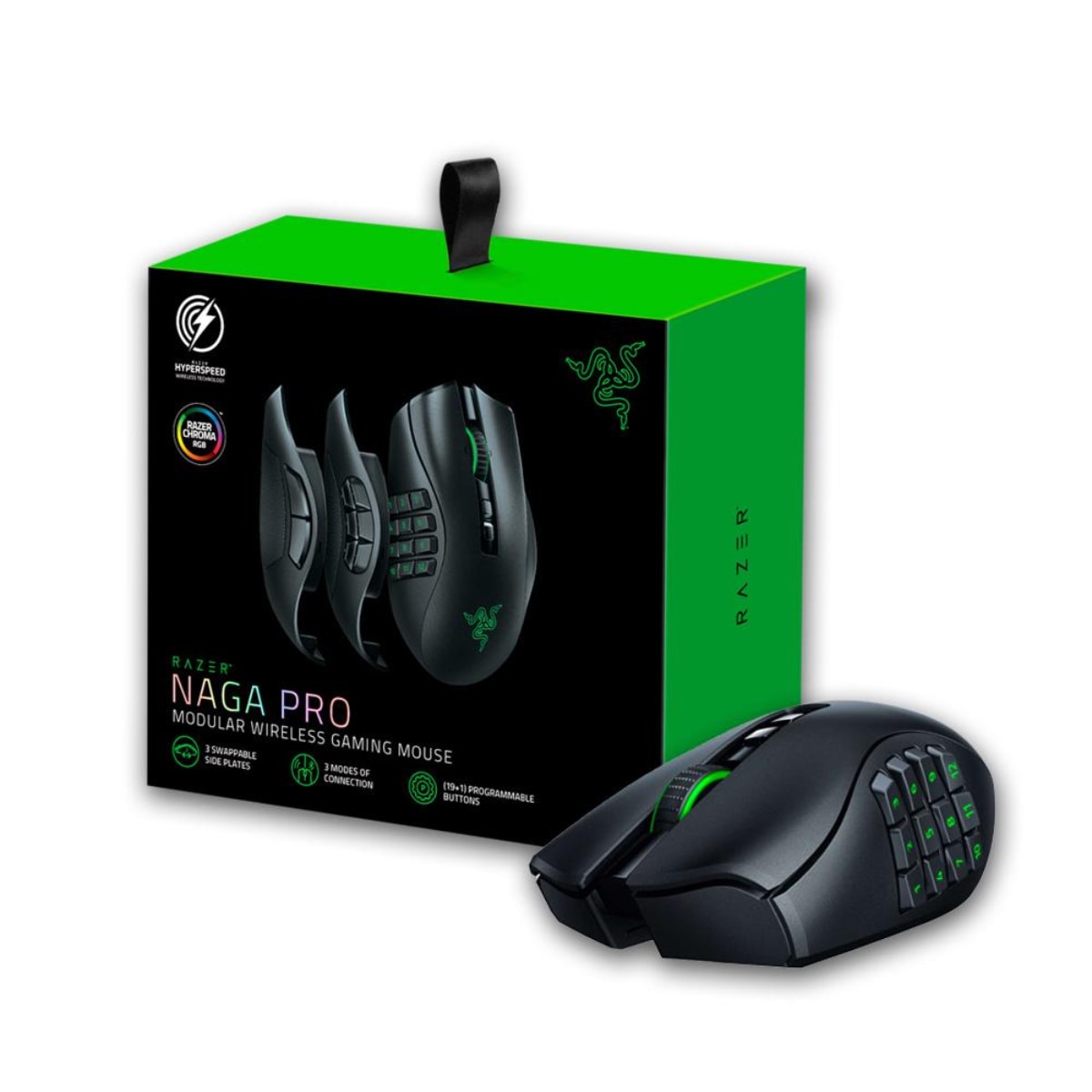 Mouse Wireless Razer NAGA PRO HYPERSPEED Focus+ (PN: RZ01-03420100-R3U1 ...