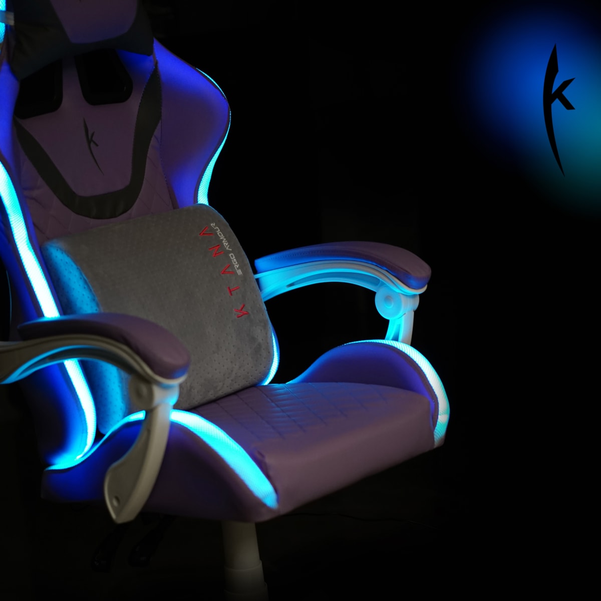 Silla Gamer Led Spectre Premier Ktana Morado con Cojín Ergo | OFFERSTORE