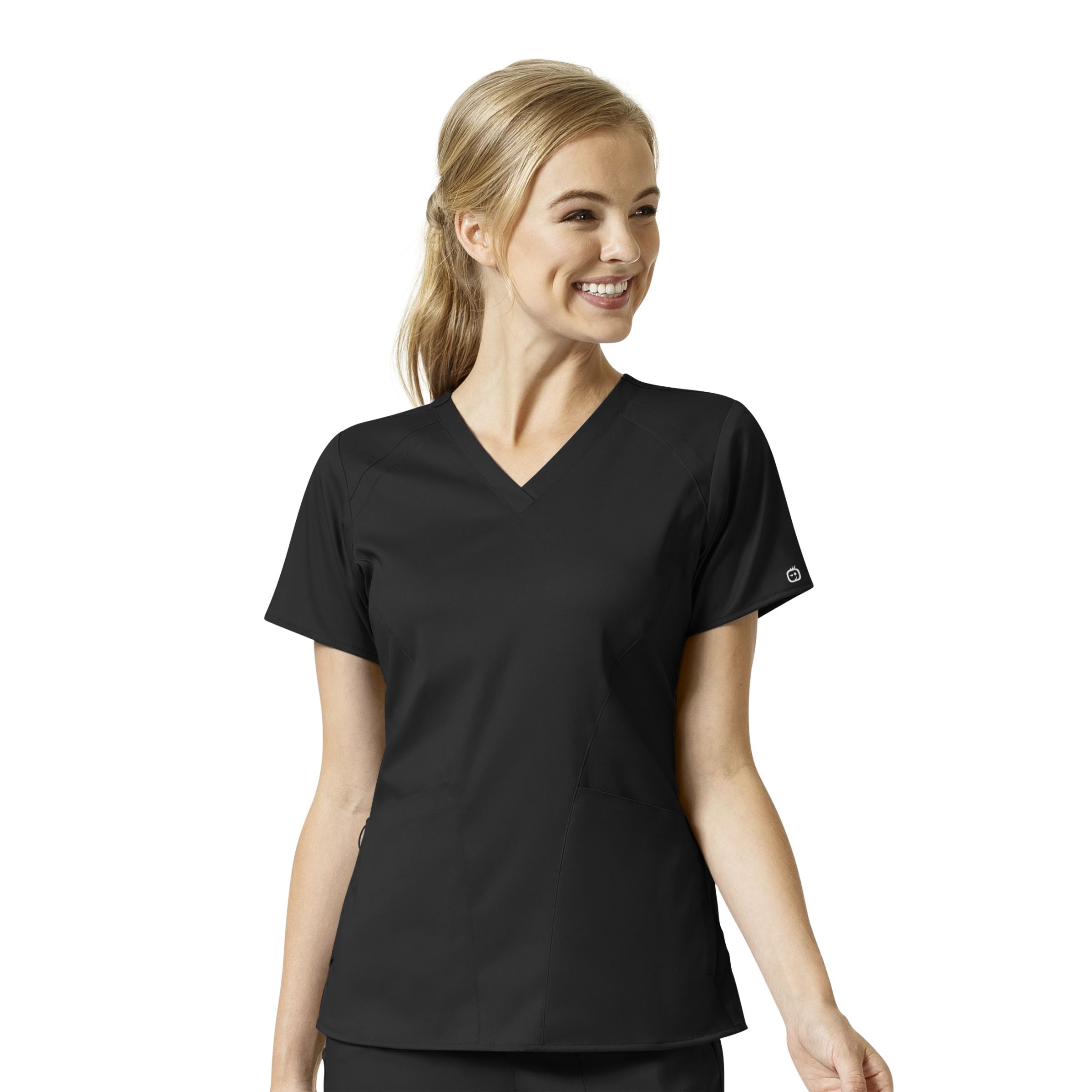 Top Dama Pro 6319a Negro | Uniformes Clinicos Golden Blaze