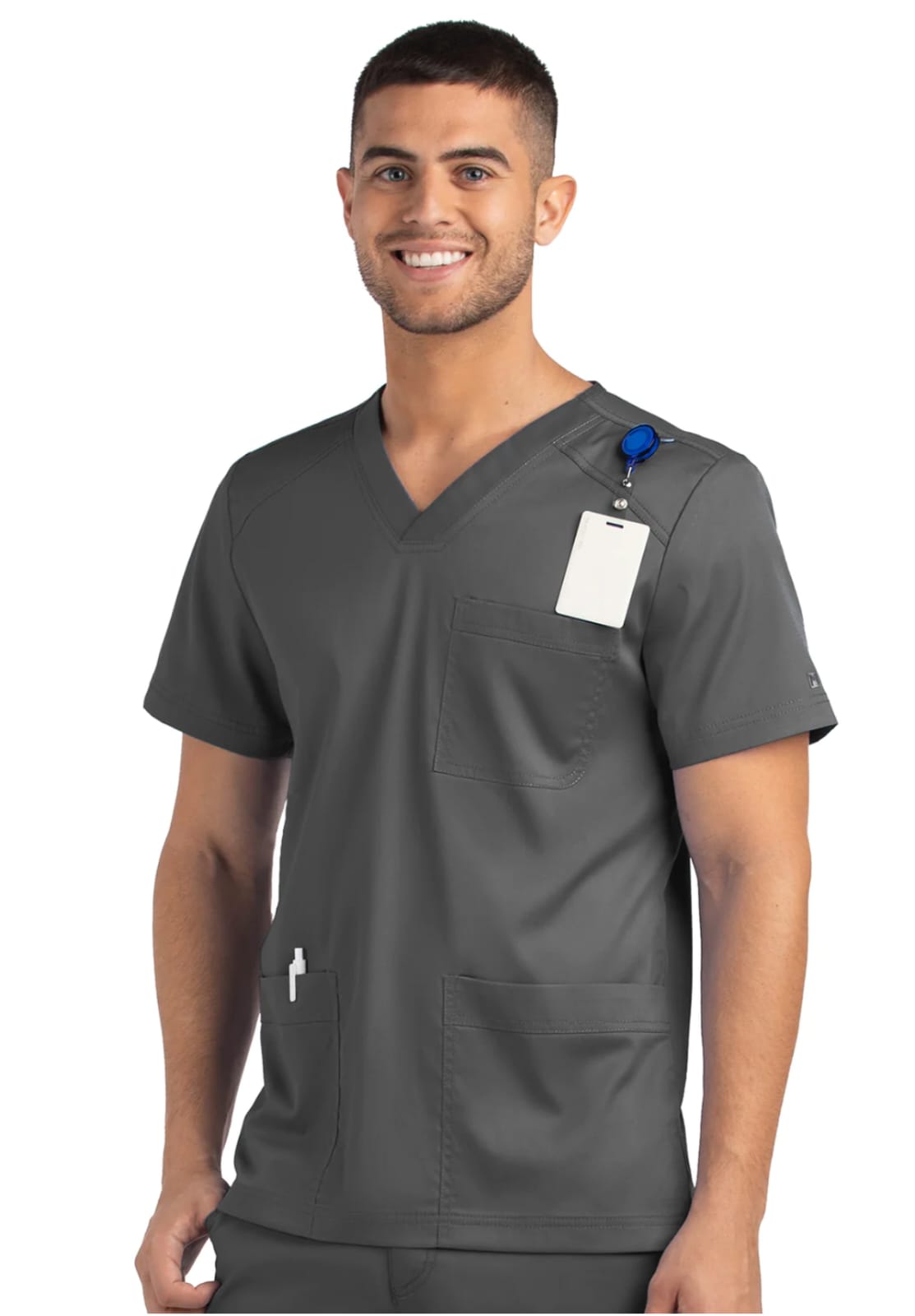 Top Hombre Matrix 5502 Gris | Uniformes Clinicos Golden Blaze