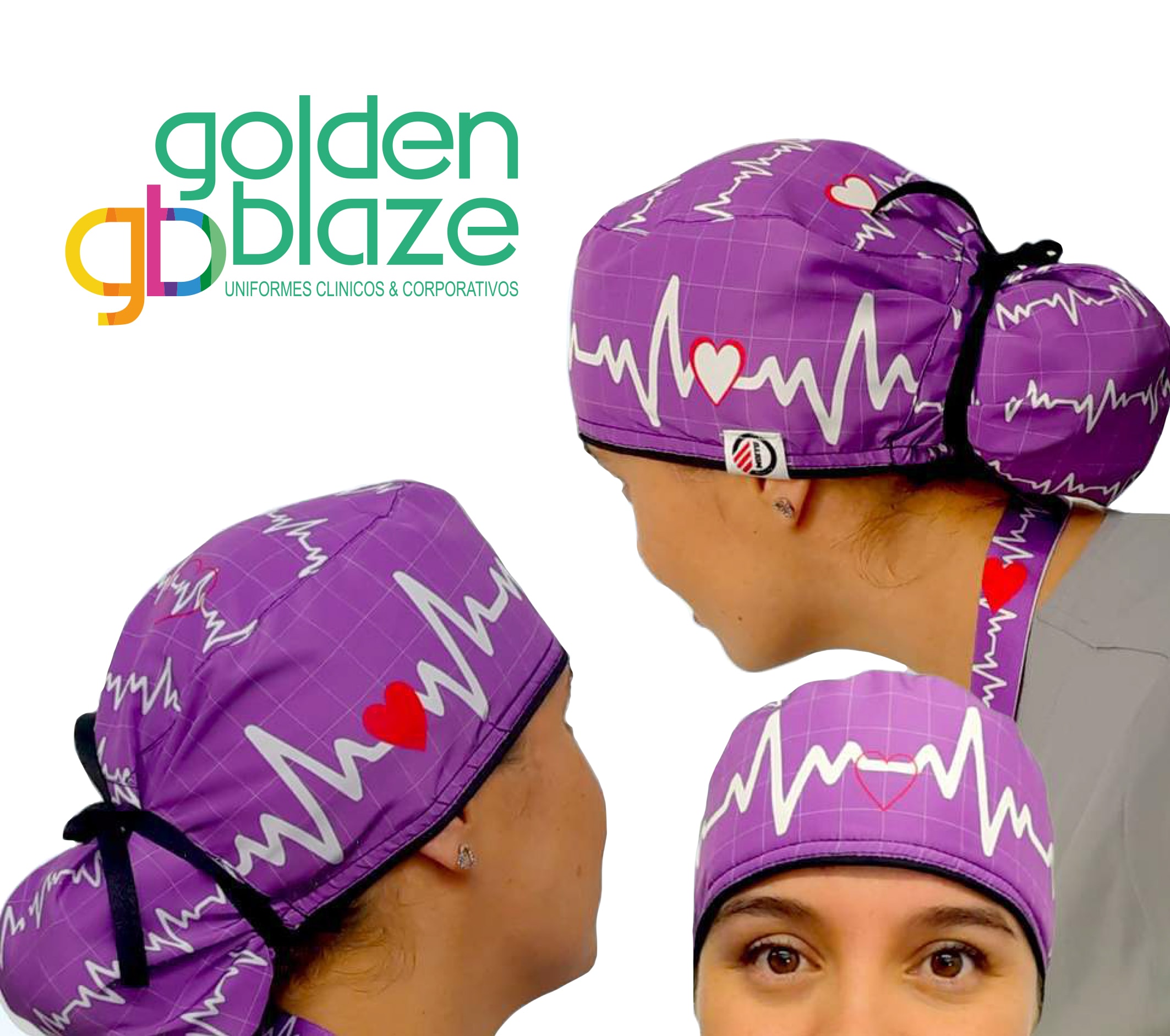 Gorro HL Latido morado | Uniformes Clinicos Golden Blaze