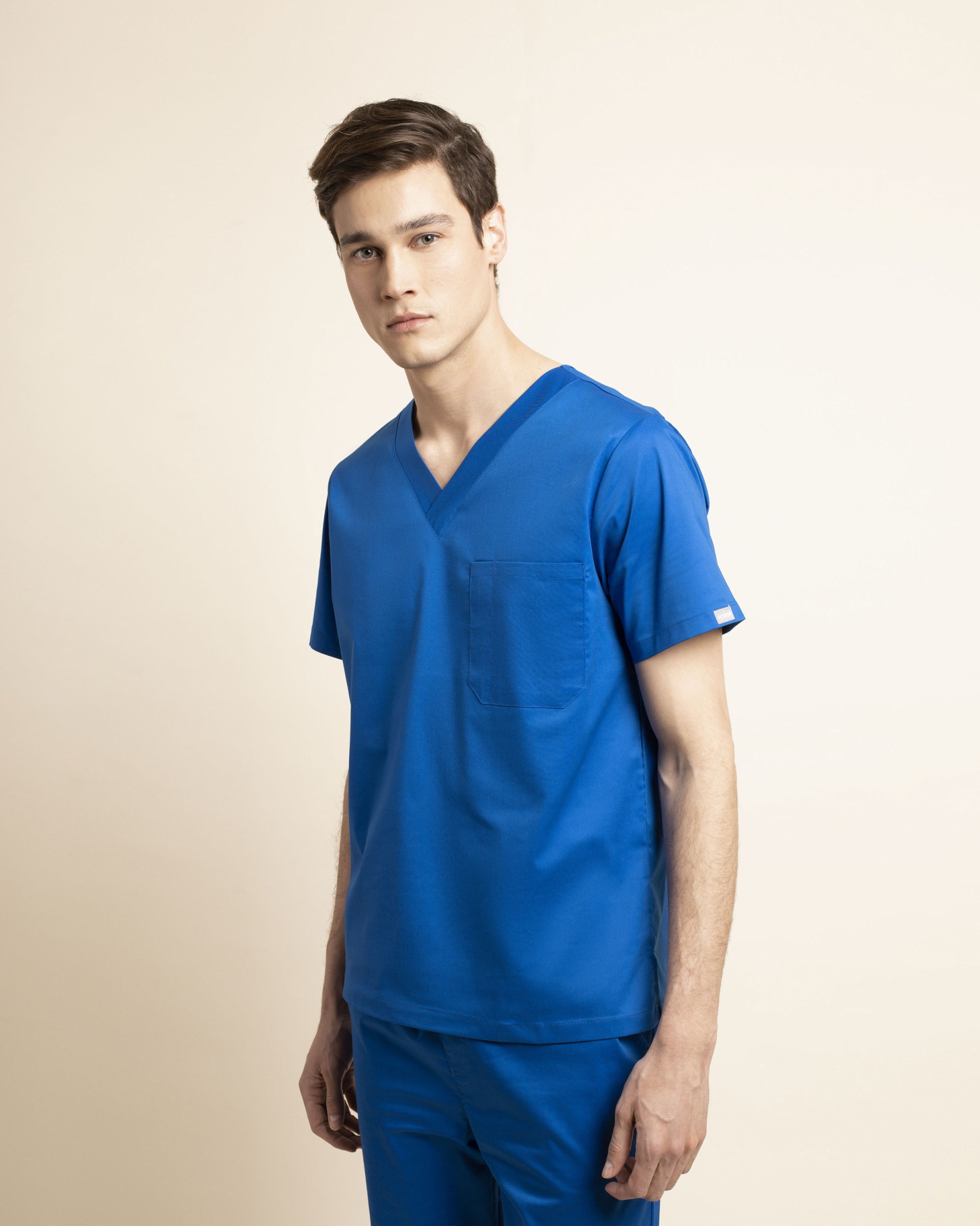 Top Varon Work HT-19 azul rey | Uniformes Clinicos Golden Blaze