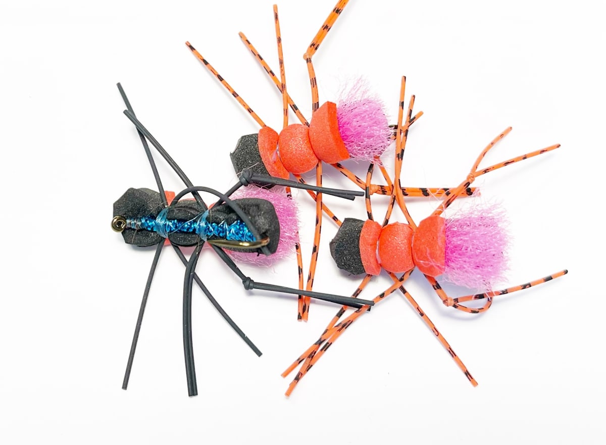 Terrestrial Fat Albert Negra Rojo Lila Guata Azul | Ona Fly Fishing