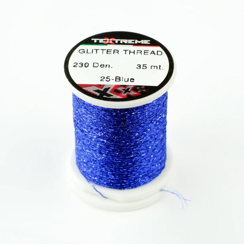 Hilo GLITTER THREAD Textreme - 230 den Blue | Onaflyfishing