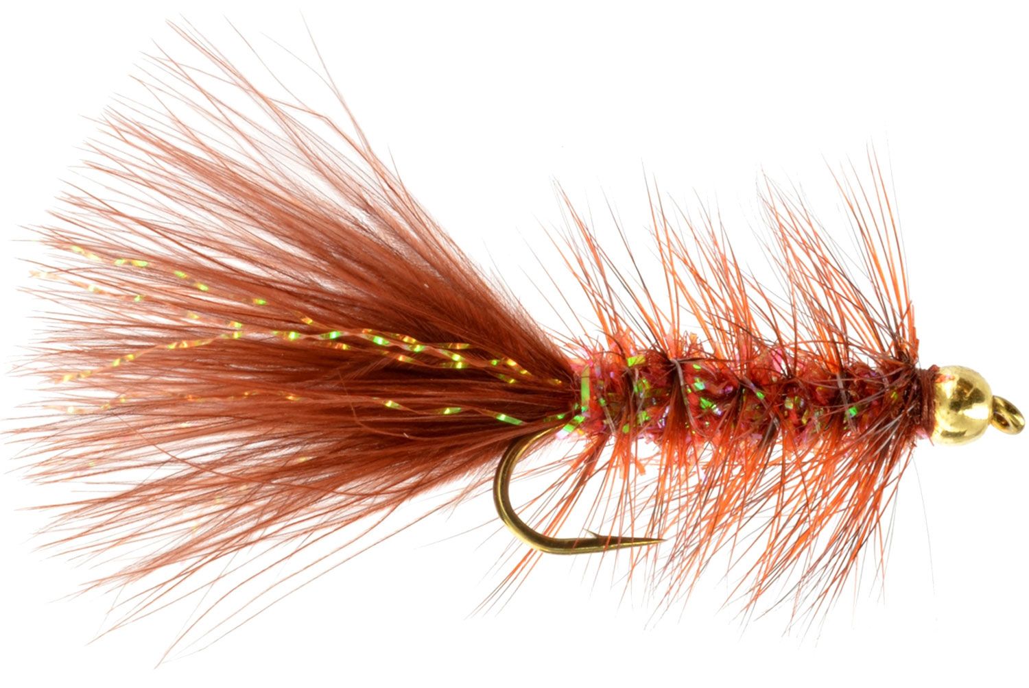 Streamer Crystal Bugger Brown Beadhead | Onaflyfishing