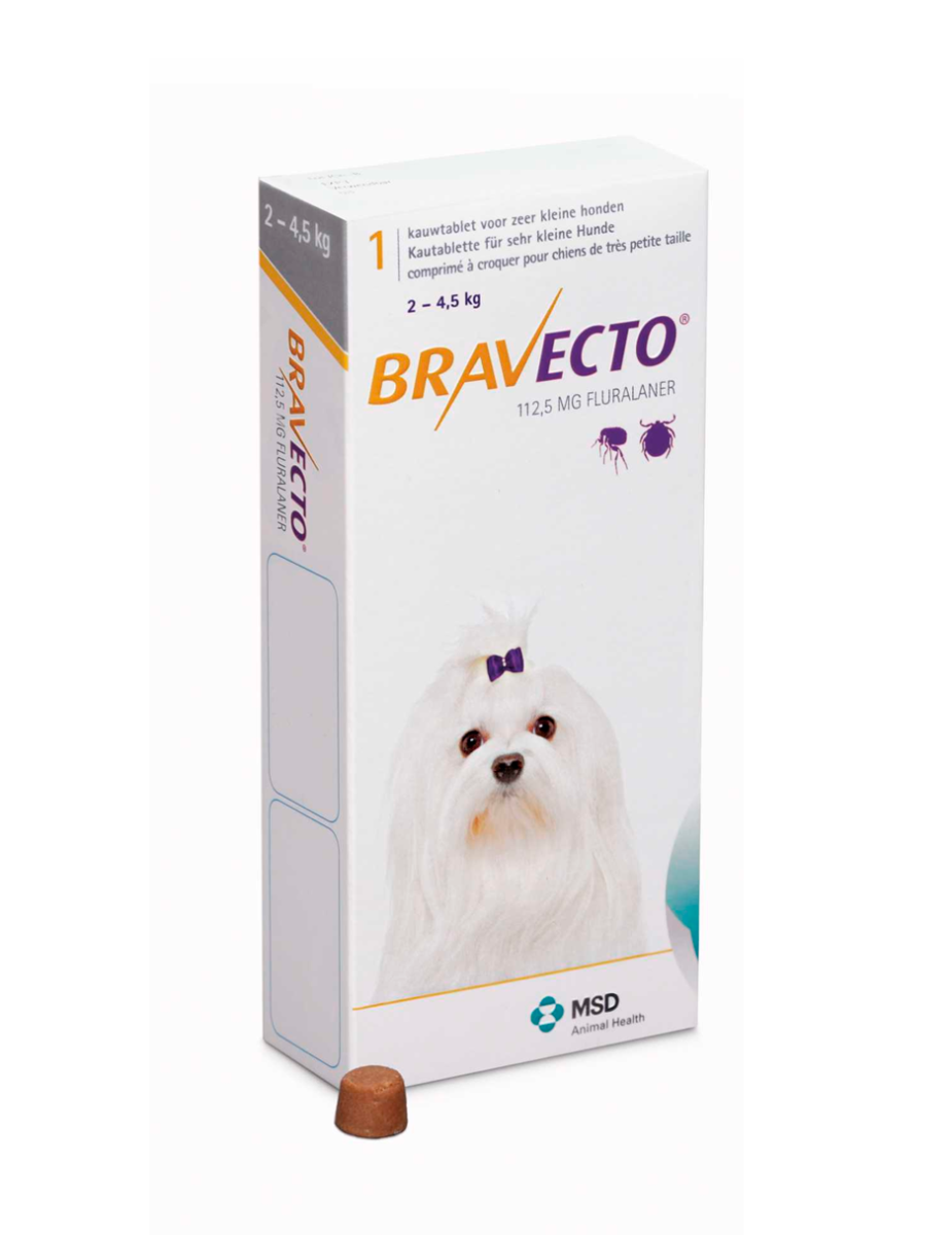 BRAVECTO 1COMPRIMIDO PERRO 2-4.5KG | Vervet