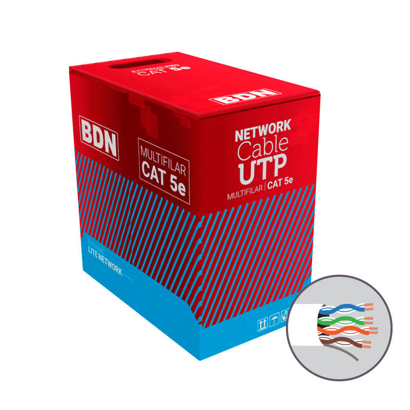 CABLE UTP CAT5E BDN 24AWG BLANCO MULTIFILAR 305M COBRE | KAPS Camaras ...
