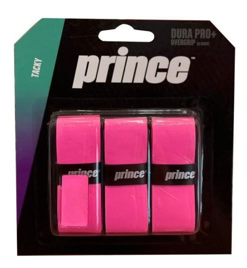 OVERGRIP PRINCE DURAPRO+ TACKY ROSADO 3 UNID | Sportiva