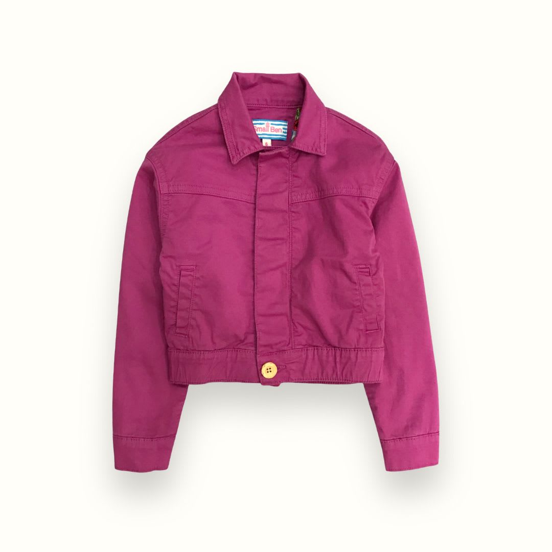 Casaca Crop Forrada Barney | Small Ben | Tienda de Ropa para Niños y Niñas