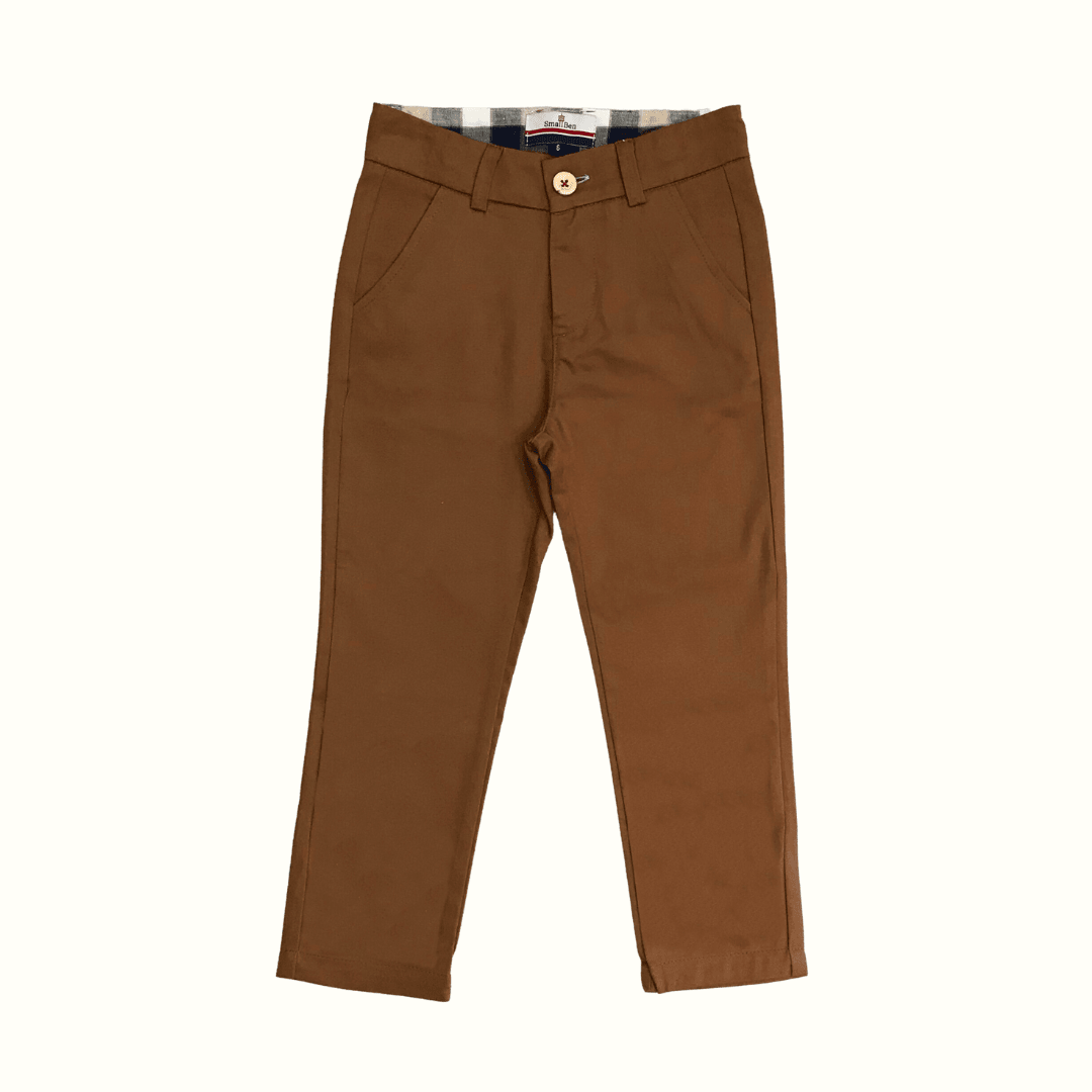 Pantalón Drill Marron | Small Ben | Tienda de Ropa para Niños y Niñas