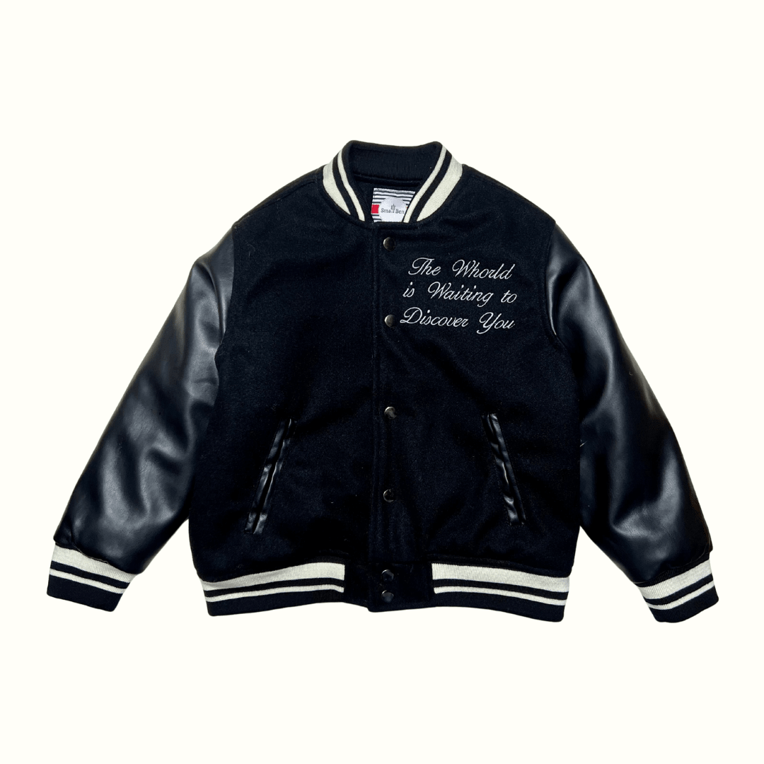 Casaca Bomber Chicago Negro | Small Ben | Tienda de Ropa para Niños y Niñas
