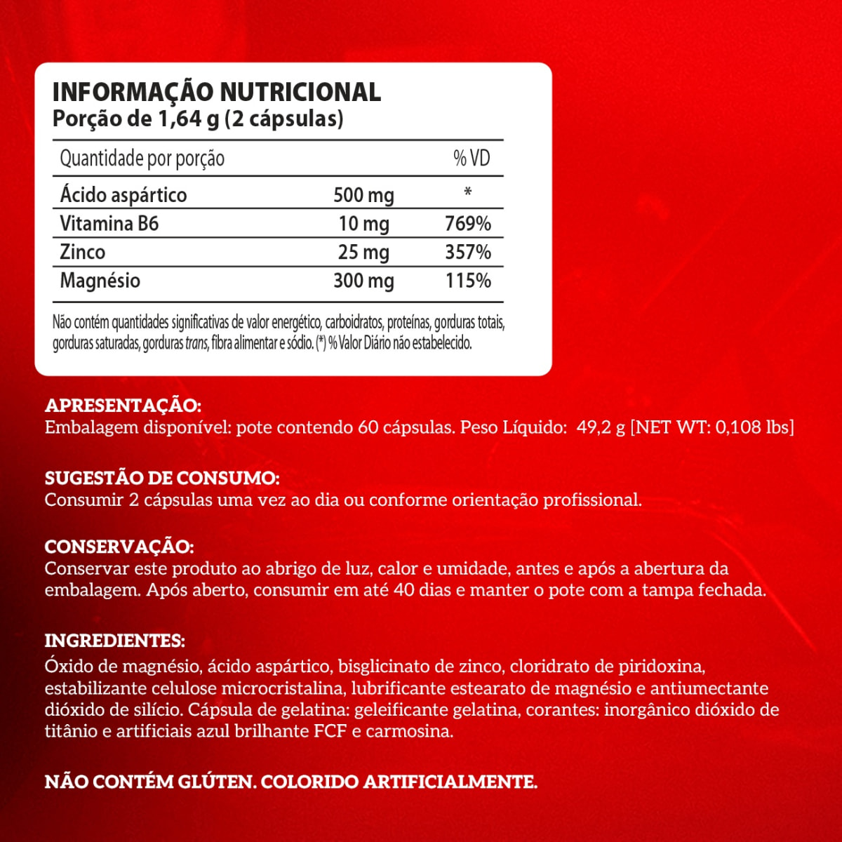 ZMA Testo Booster 835MG Integralmedica 60 Capsulas. | NutritionGO ...