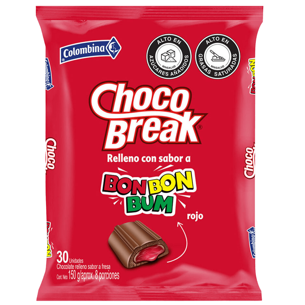 CHOCO BREAK BONBONBUM RELLENO 30 UND. | Confitería Avimax