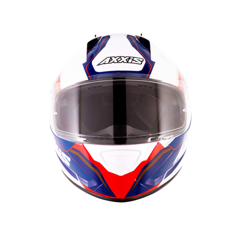 CASCO AXXIS STINGER POLE BLANCO AZUL ROJO | MR7 - Cascos, agv, motos